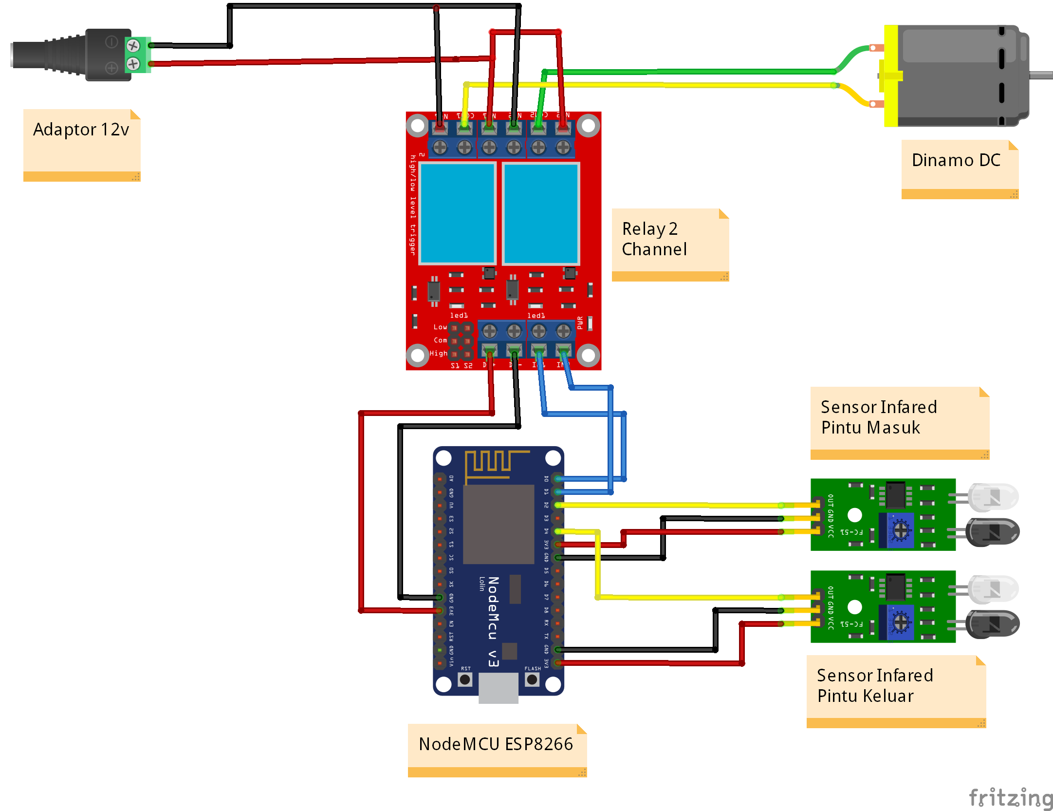Miniatur Gerbang Otomatis Berbasis Sensor Infrared